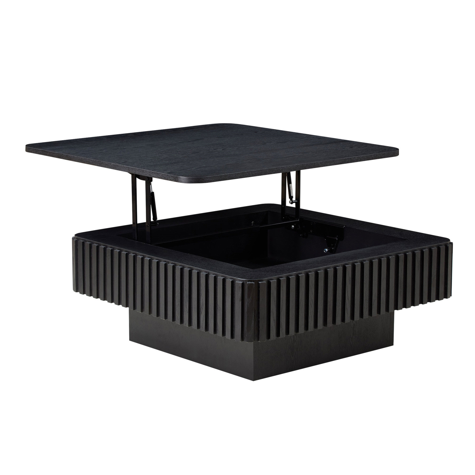 Latitude Run® 35.43 Inch Modern Handcraft Drum Coffee Table Square ...