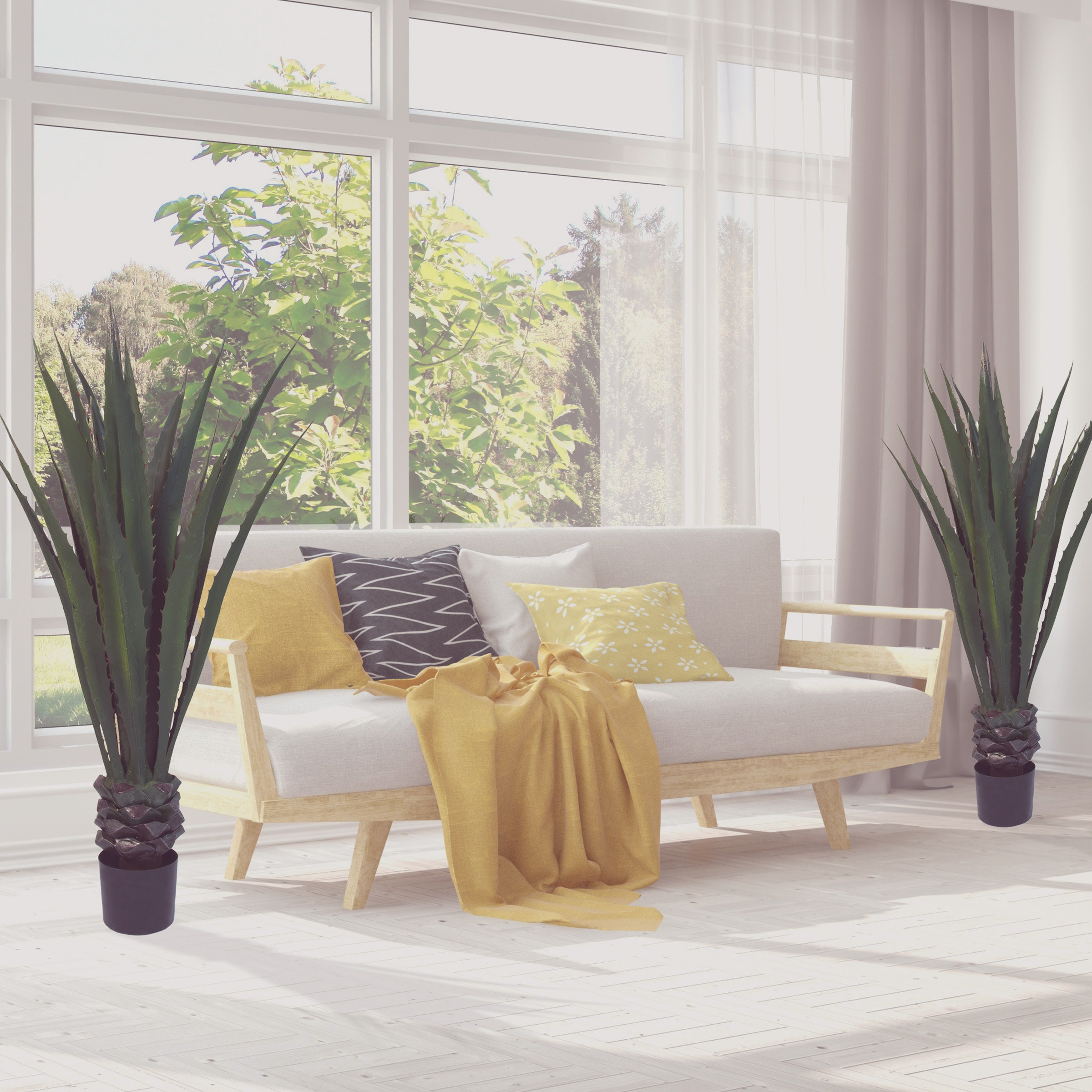 Primrue Set of Two Giant Agave Faux Plants | Wayfair