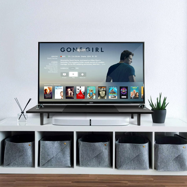 Latitude Run® Dual-Monitor-Stand-Riser-For-Desk Adjustable Length 32-40 ...