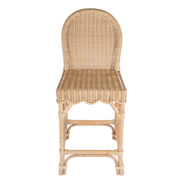 Birch Lane Guro Rattan Scalloped Edge Bar Stool - Wayfair Canada