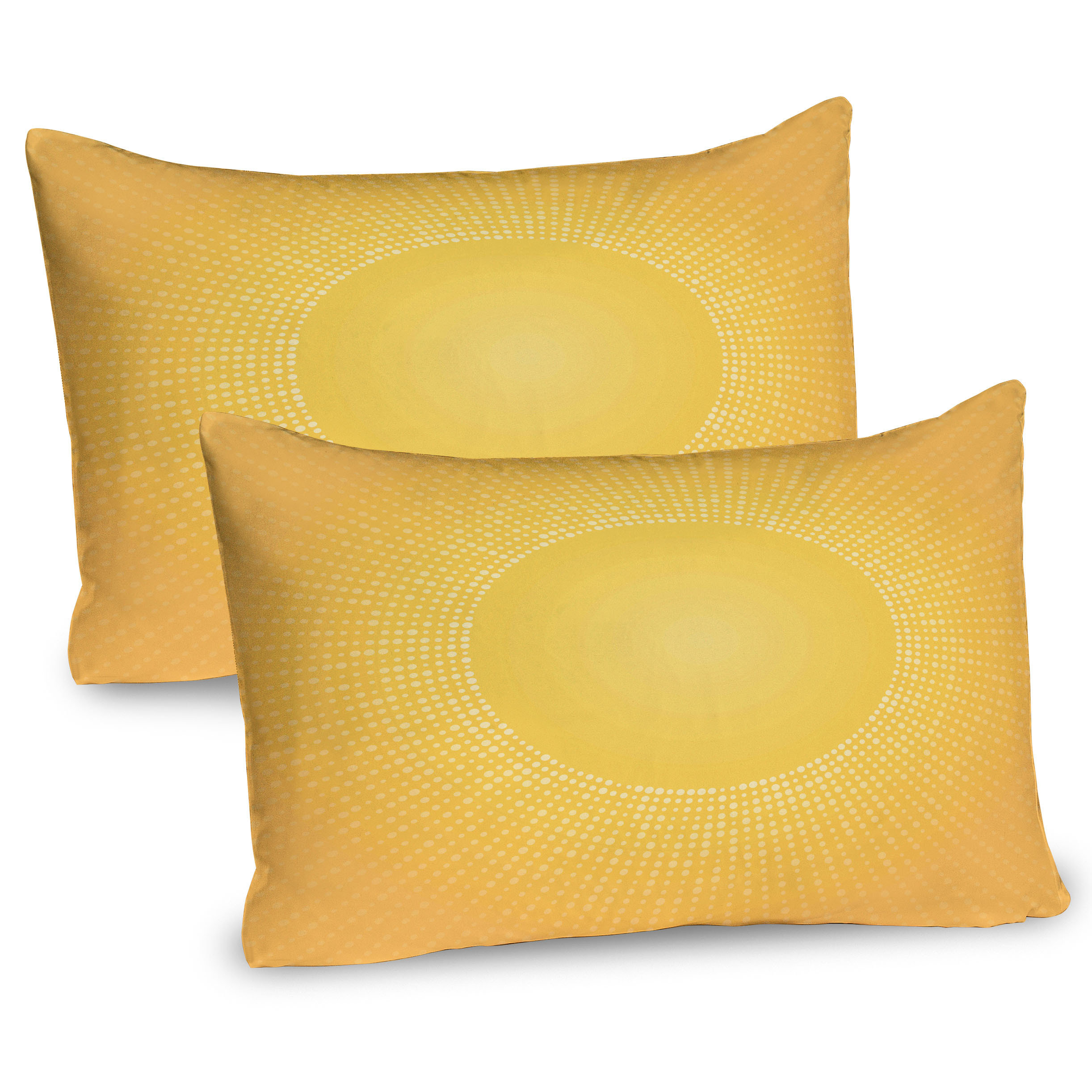 Ambesonne Digital Pillow Sham 2 Pack Modern Sunshine Circle Yellow and ...