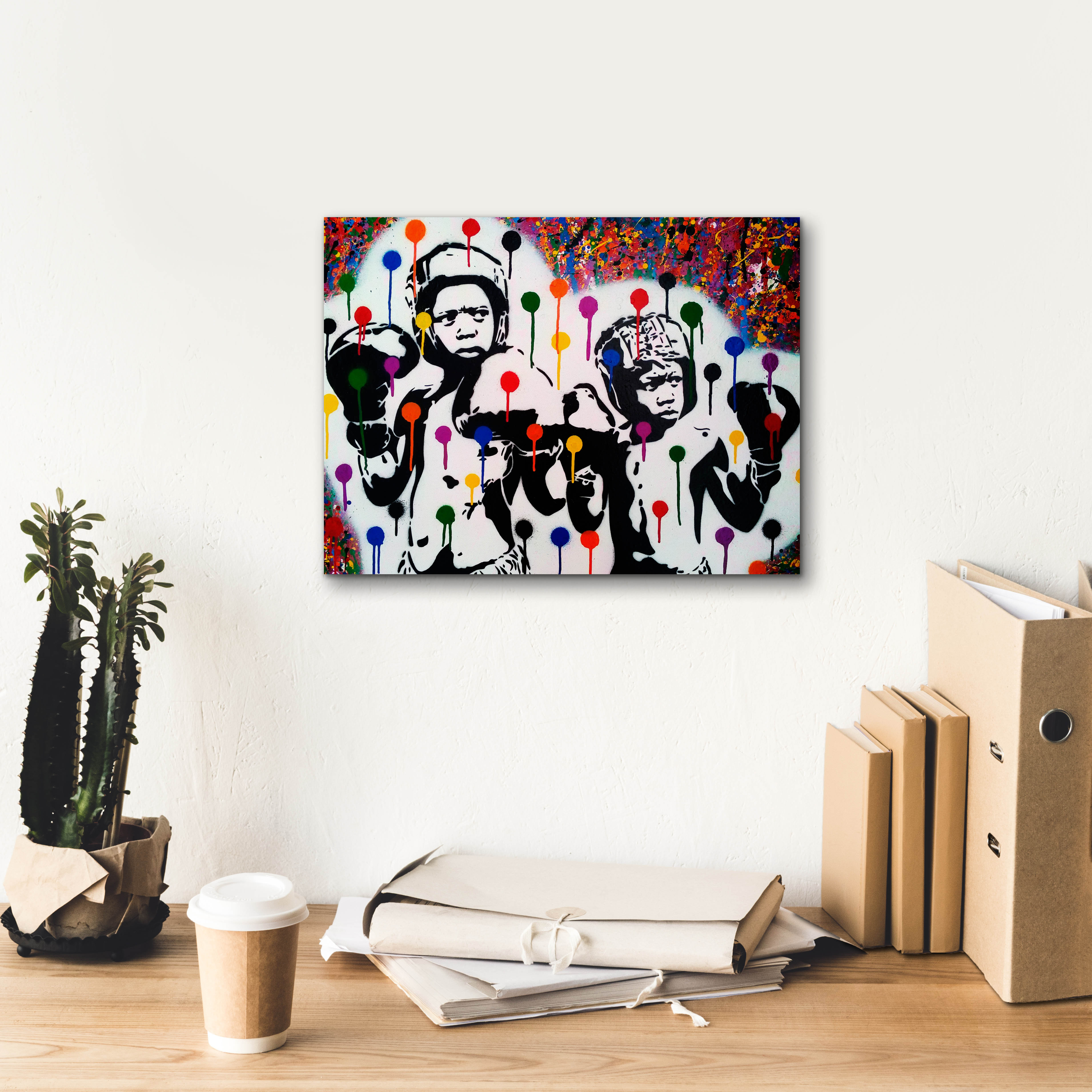 Winston Porter " Boxer Rainbow Drips " by Abstract Graffiti | Wayfair
