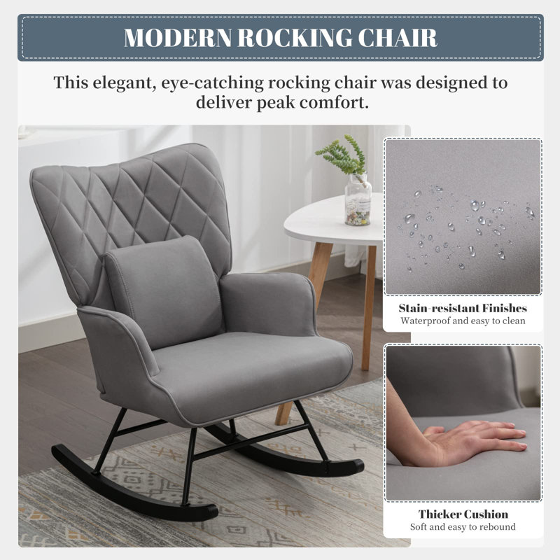 Corrigan Studio® Modern Rocking Chair Nursery Set | Wayfair