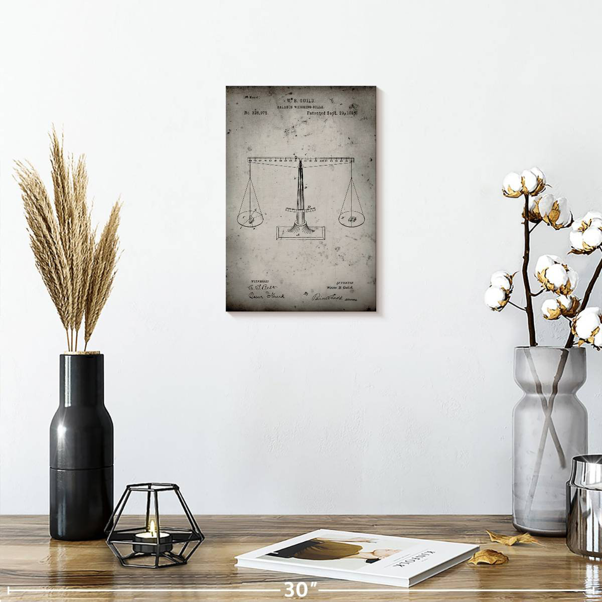 Wrought Studio™ Faded Grey Scales Of Justice Patent Poster | Wayfair