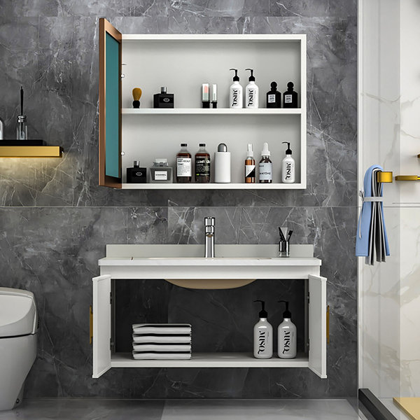 Wrought Studio™ Argle Aluminum 31" W x 19" D x 18" H Wall-Mounted ...