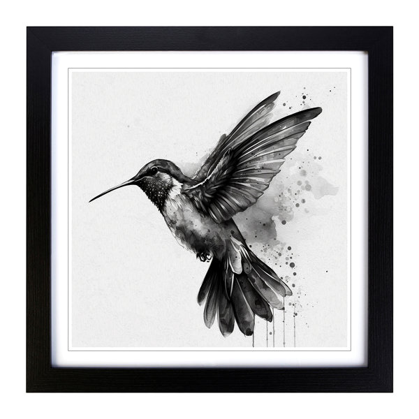 Marlow Home Co. Hummingbird Ink Wash - Single Picture Frame Art Prints ...