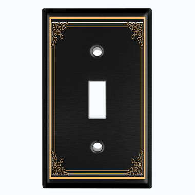 WorldAcc Patterned 1 - Gang Toggle Light Switch Standard Wall Plate ...