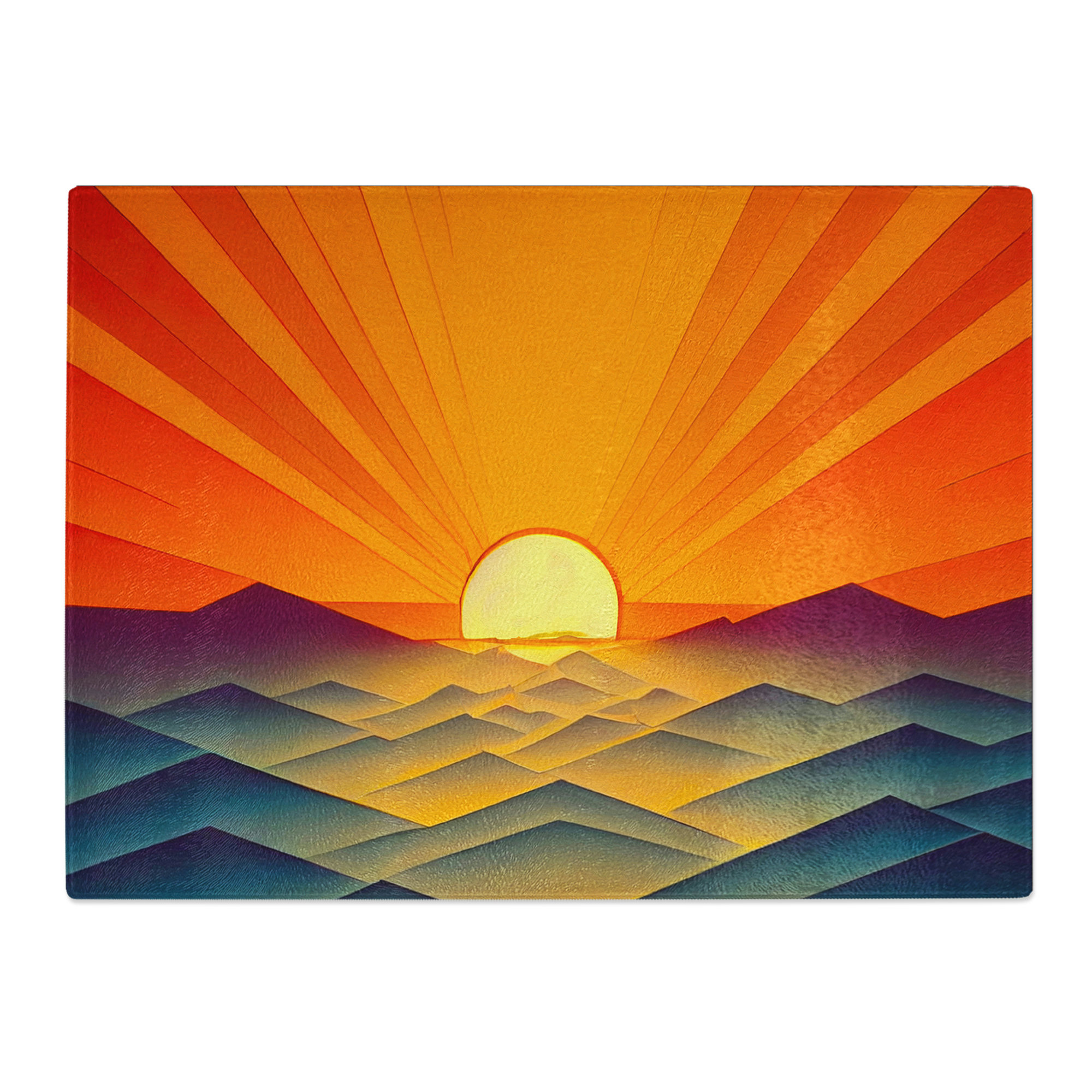 Metro Lane Sunset Polygon Glass Chopping Board | Wayfair.co.uk