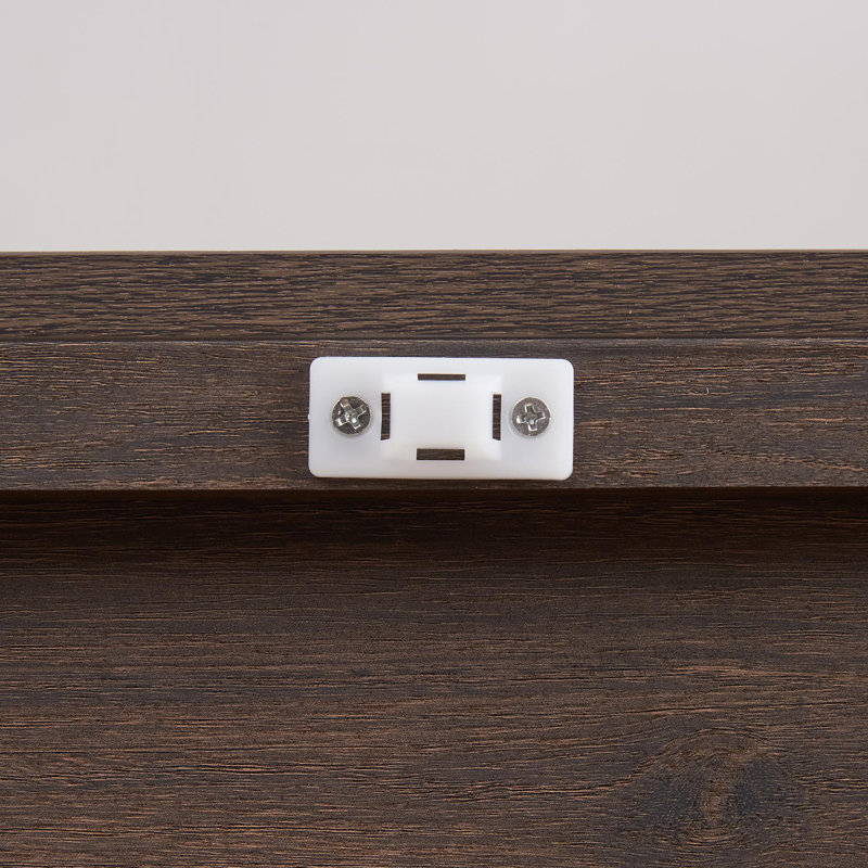 Winston Porter 4-Tier Curio Cabinet With Flip Up Glass Doors, Wood ...