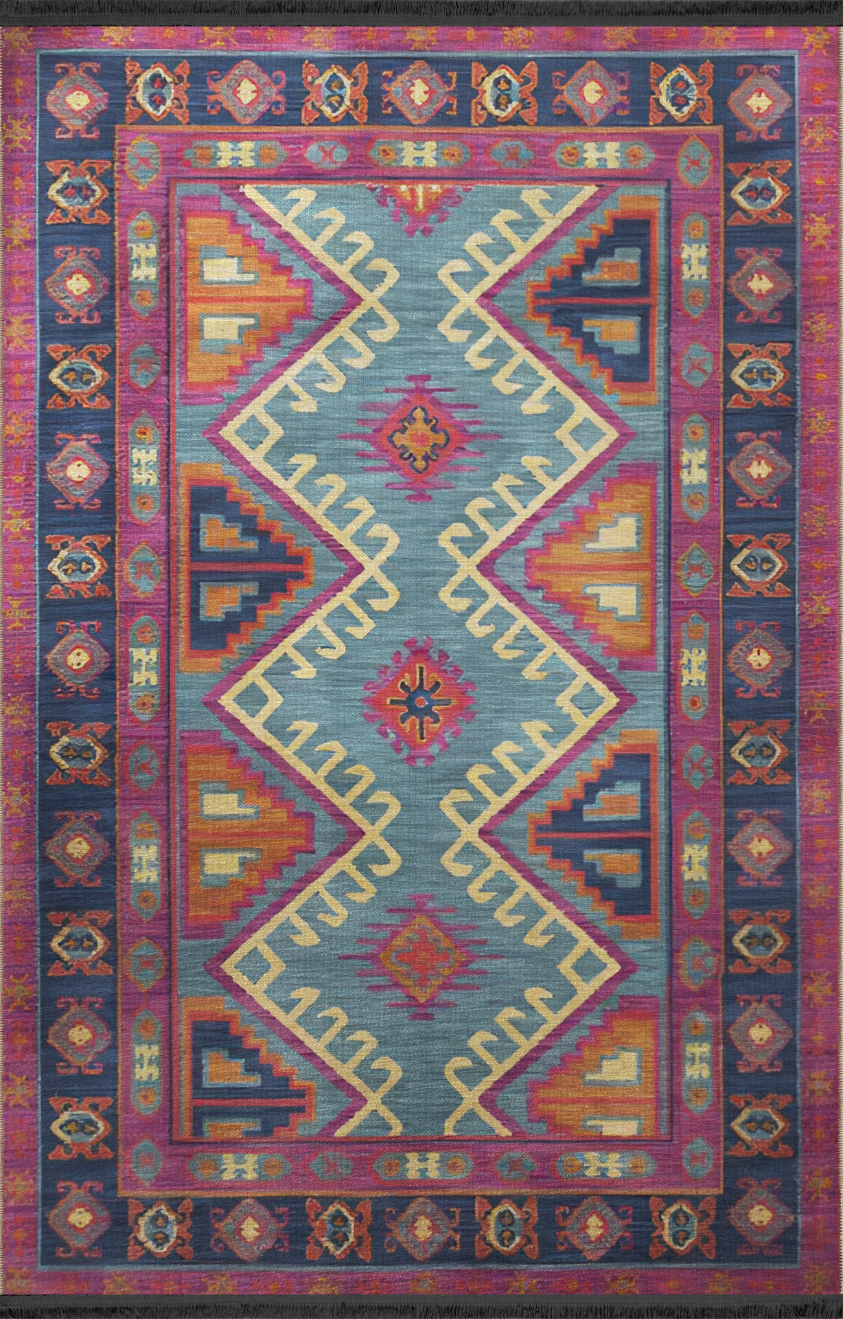 Bloomsbury Market Lilac-Pink Themed Multi-Colored Traditional Motif ...