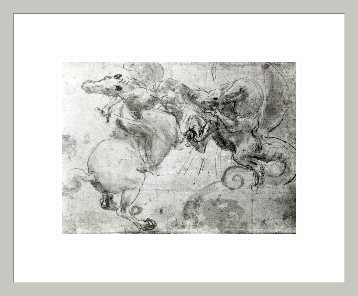Red Barrel Studio® Battle between a Rider and a Dragon by Leonardo da ...