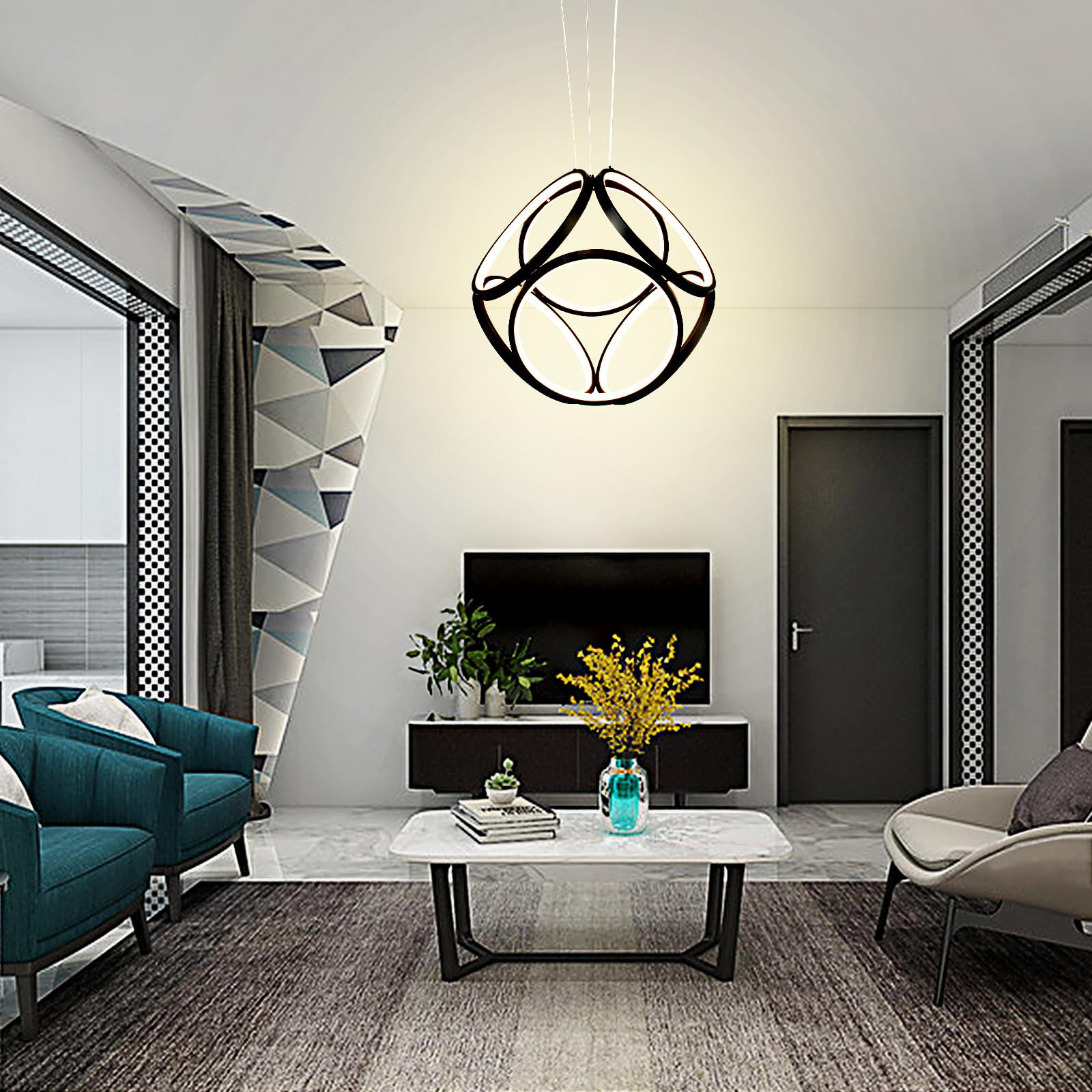 Ivy Bronx Oka Sphere High Bay Ceiling Light | Wayfair