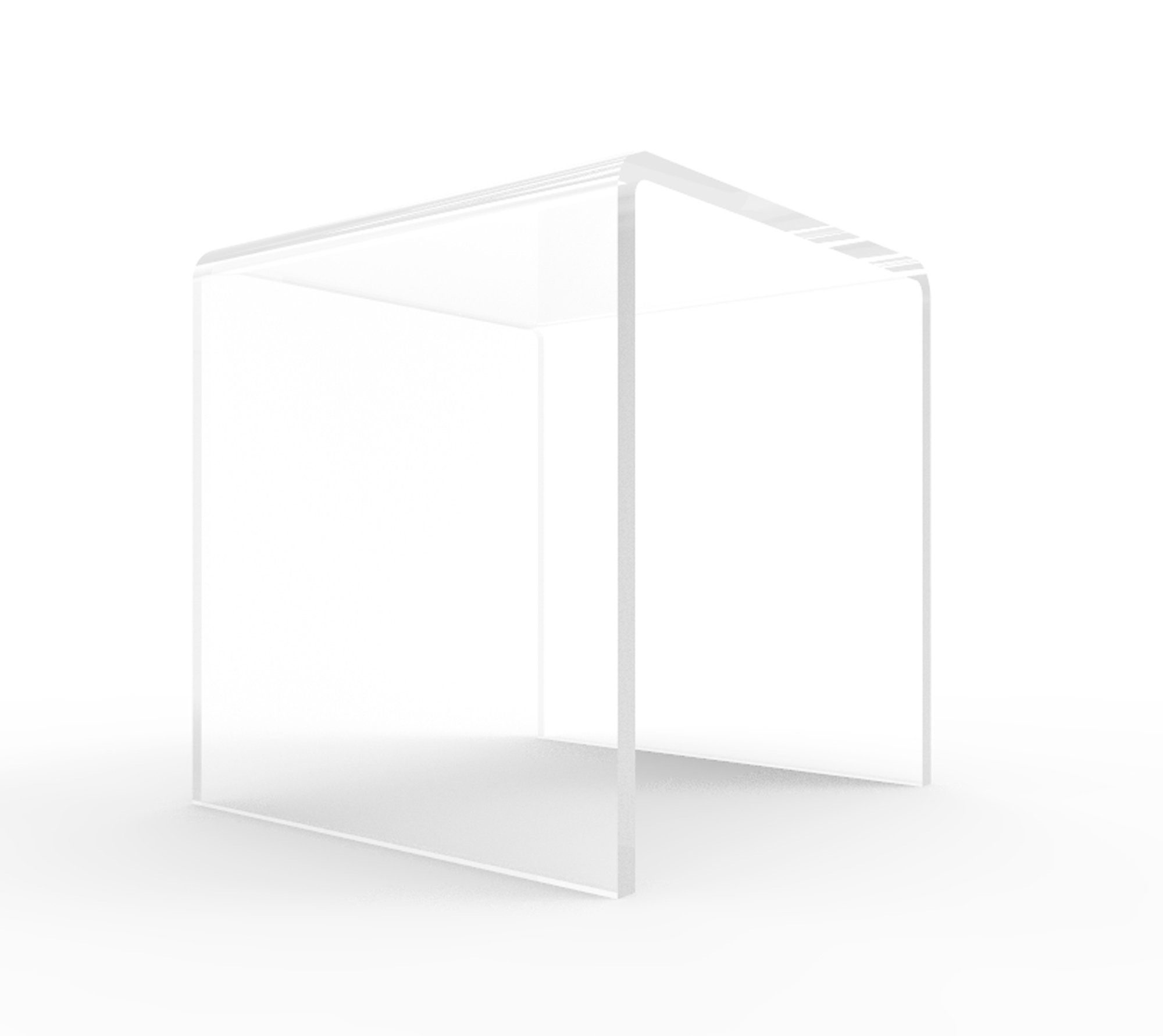 Wrought Studio Ensemble de 1 boîte de rangement en forme de cube en 3 plexiglas transparent à 3 ...