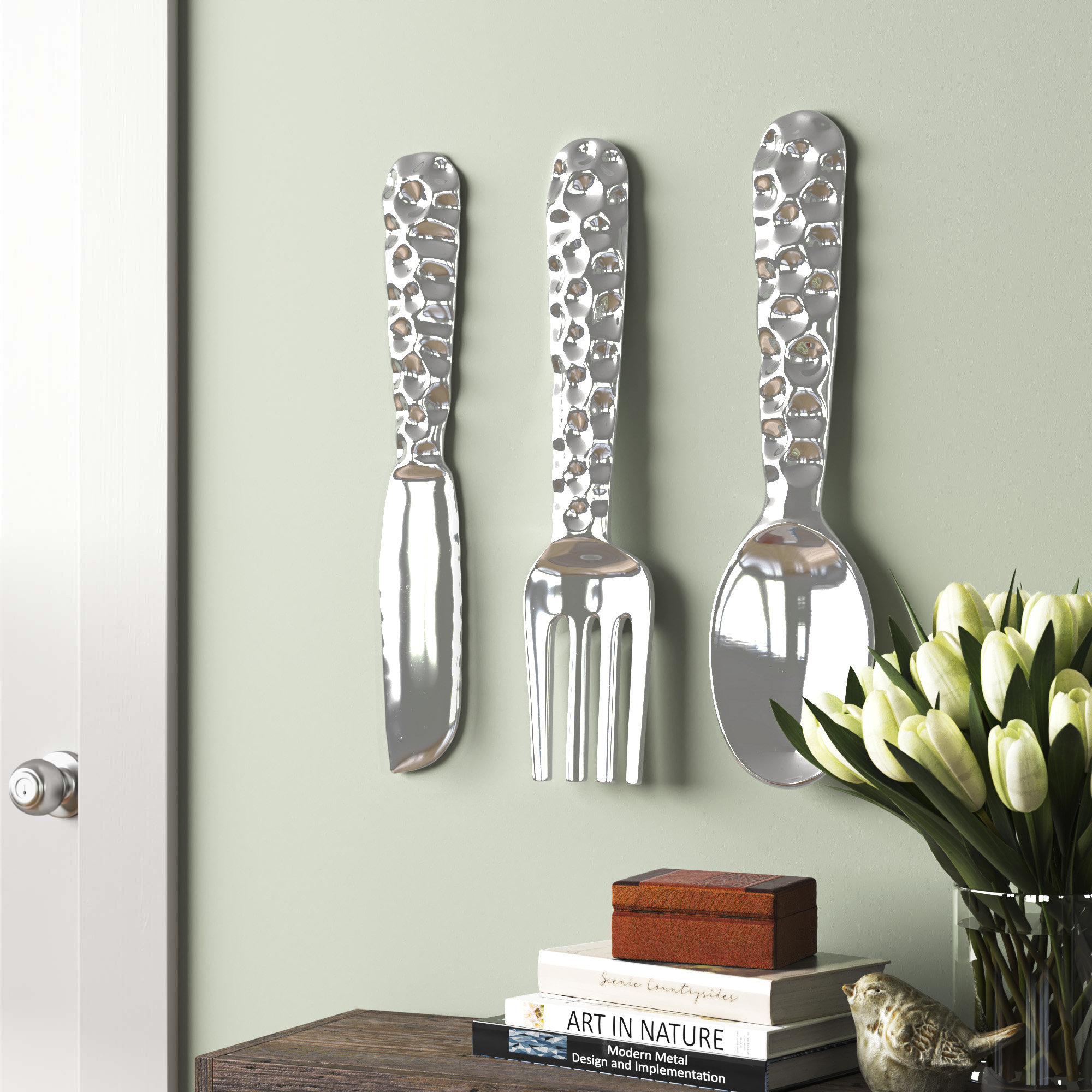 Andover Mills 3 Piece Artistic Cutlery Wall Décor Set & Reviews ...