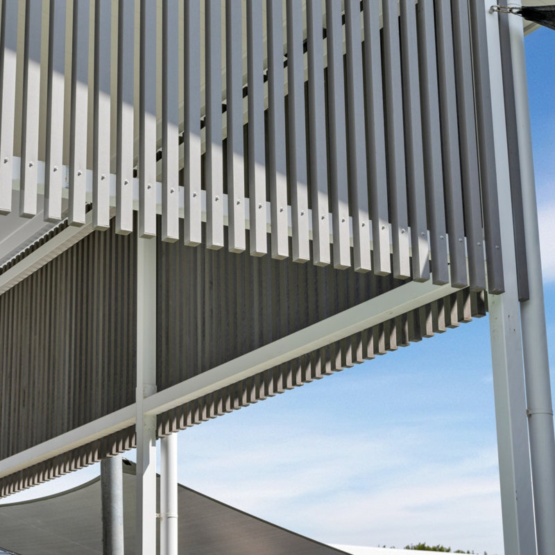 e-Joy 79" x 2.4" Wood Composite Louver Screens Architectural Decoration ...