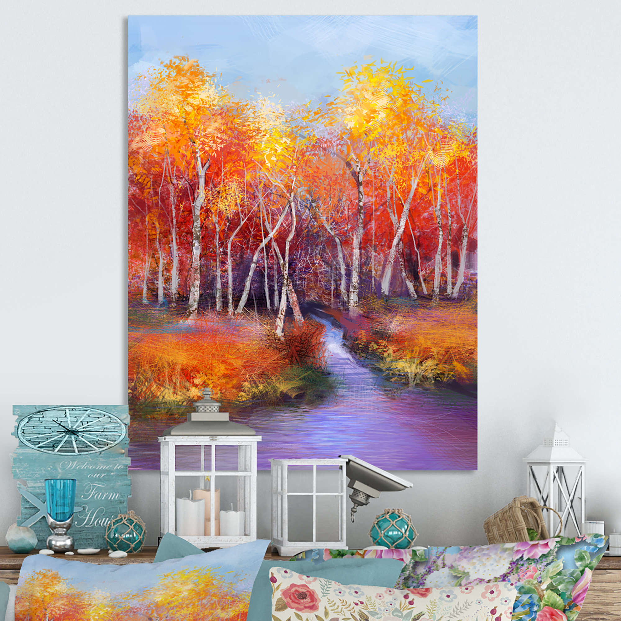 Millwood Pines Abstract Autumn Forest By The Late II - Traditional ...