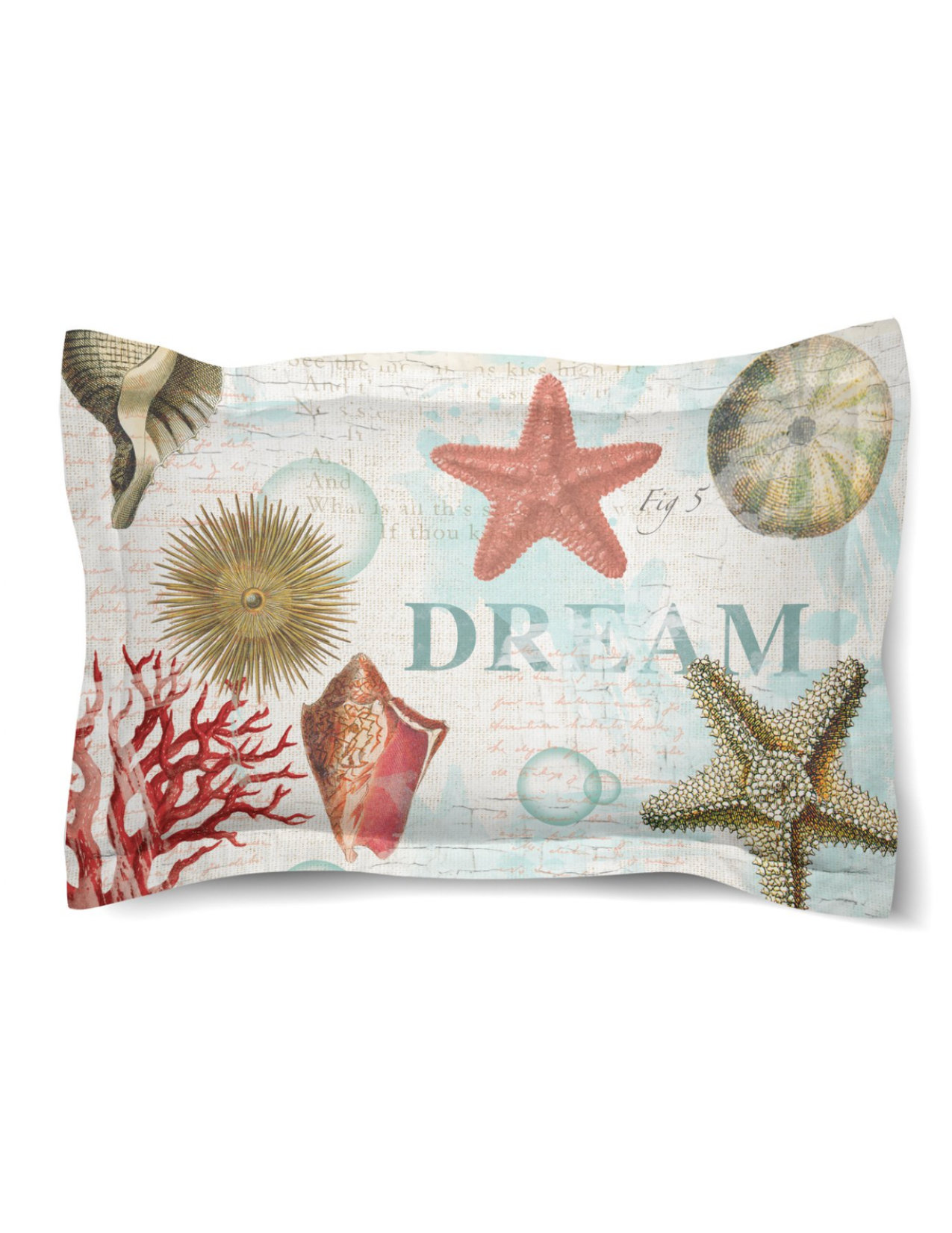 Laural Home Dream Beach Shells Comforter Sham | Wayfair