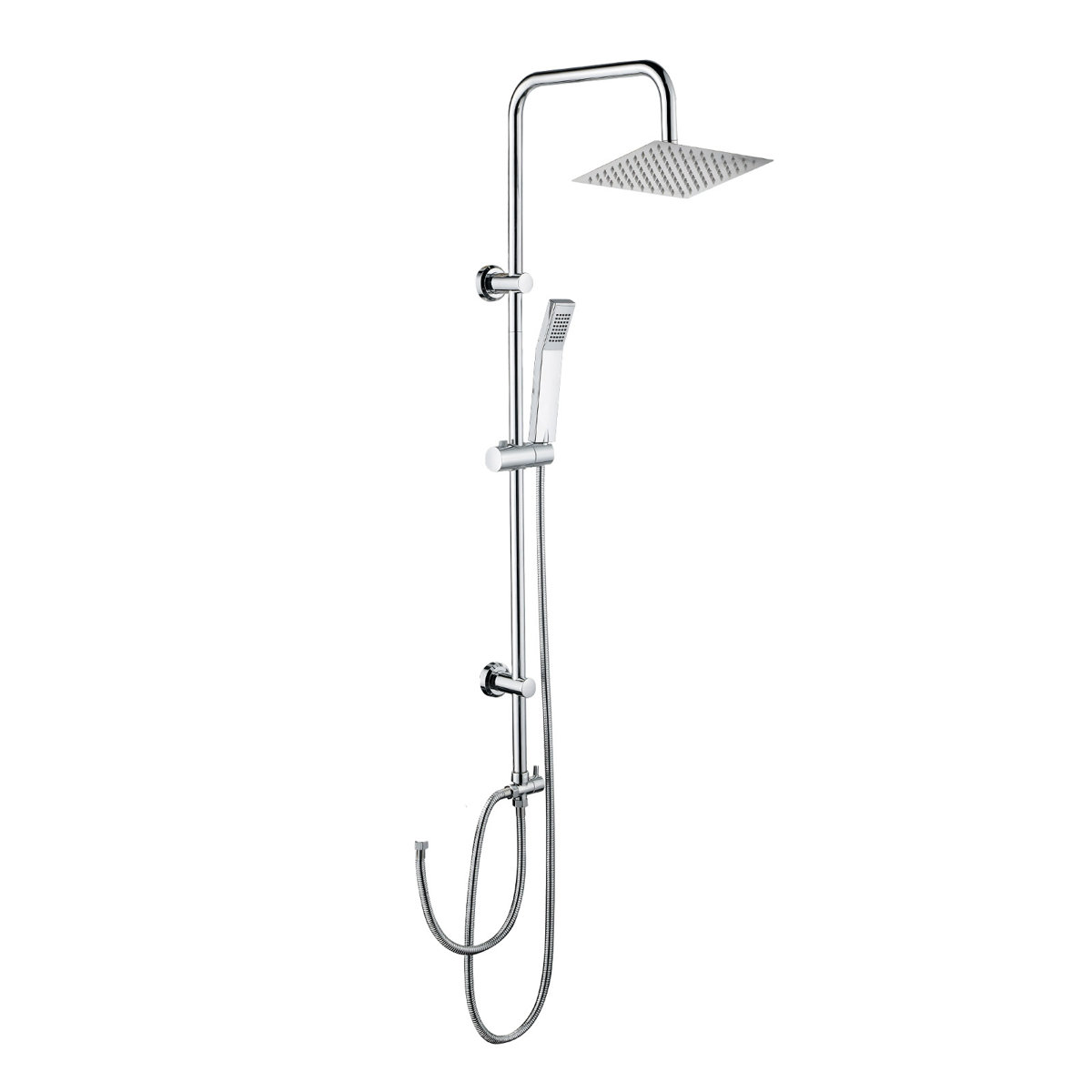 iBathUK IBathUK 2 Way Shower Riser Rail Kit with SS Fixed Head ...