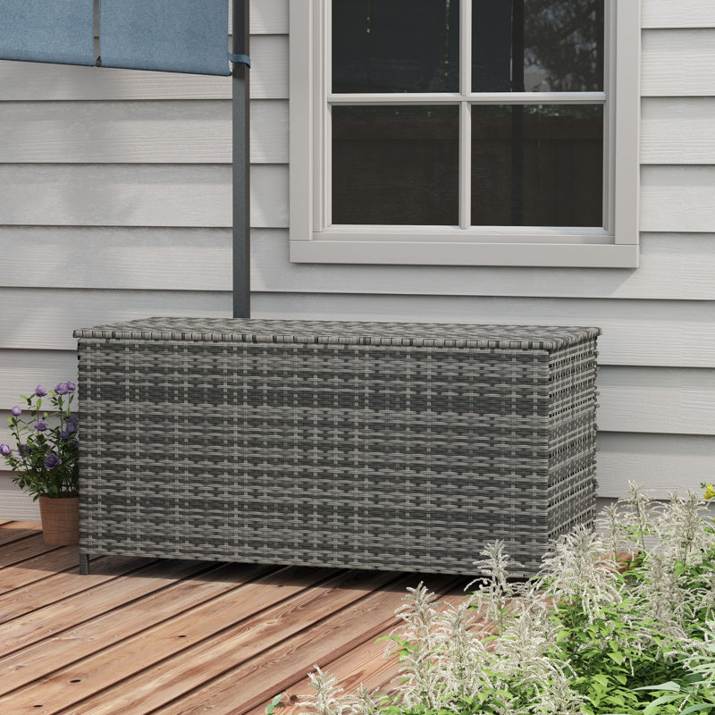 BURDOCK Outsunny 83 Gallon Deck Box | Wayfair