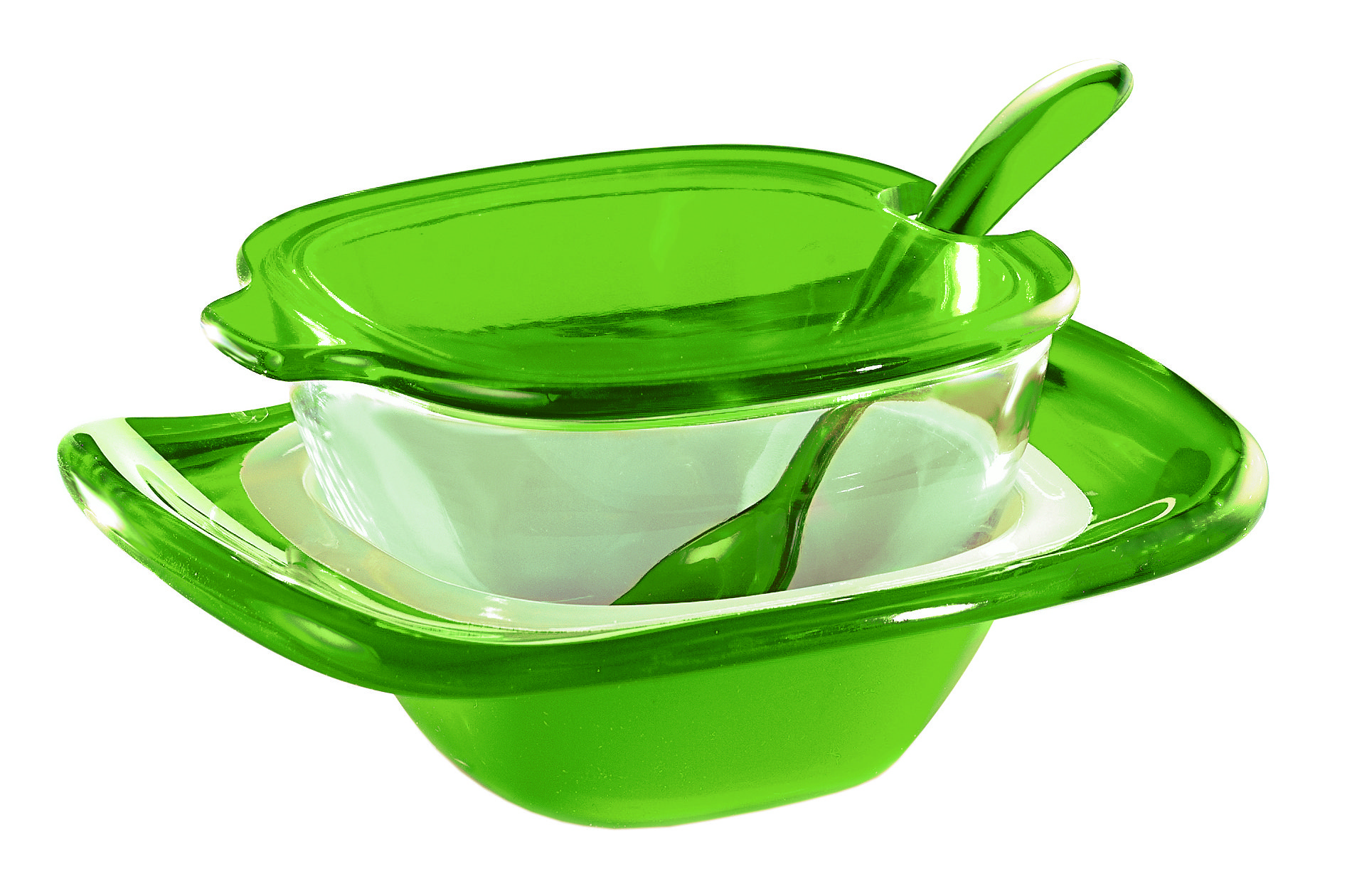 Guzzini Acrylic & Glass 7.25 oz. Sugar Bowl with Lid and Teaspoon | Wayfair