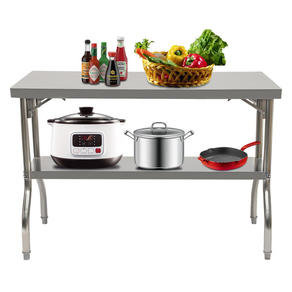 DALELEE Stainless Steel Work Table Folding Table | Wayfair