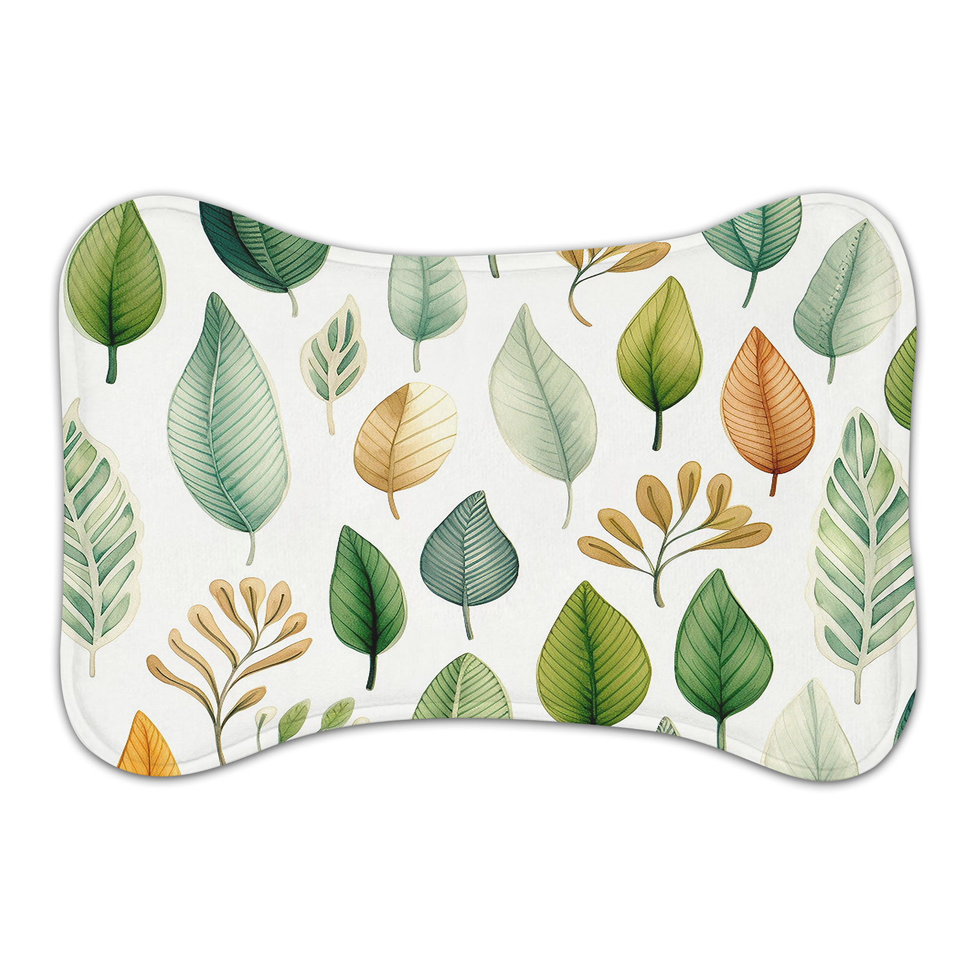 MentionedYou Green Leaves - 1 Piece Bone Shape Feeding Mat | Wayfair