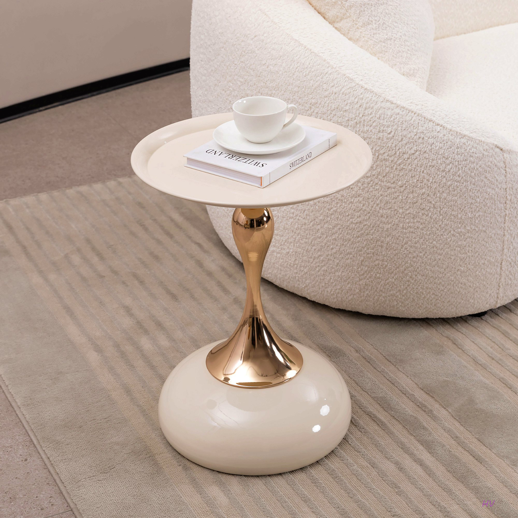 House of Hampton® Mermaid Tail End Coffee Table Round Side Table ...
