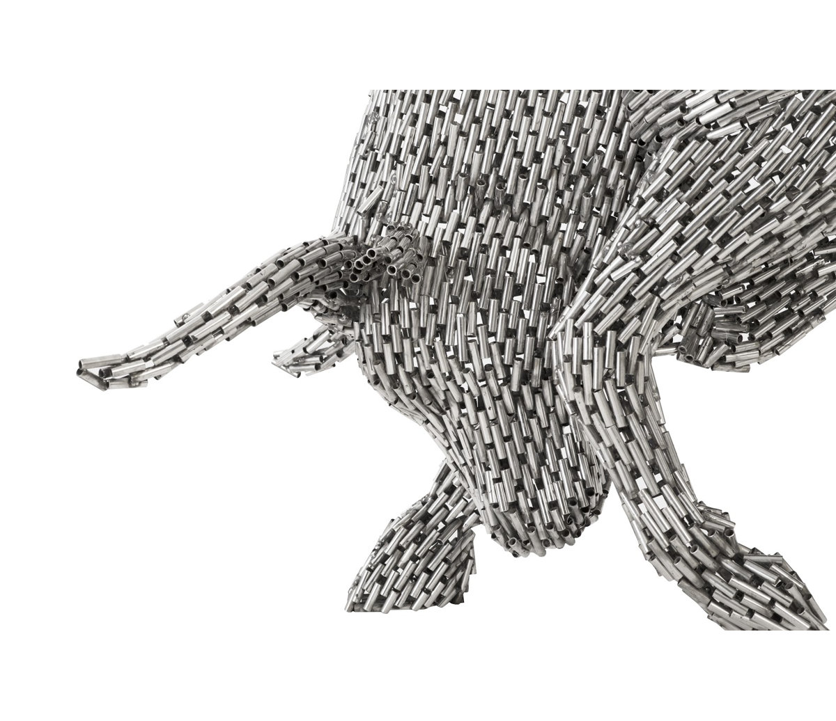 Phillips Collection Stainless Steel Bull Pipe Statue | Perigold