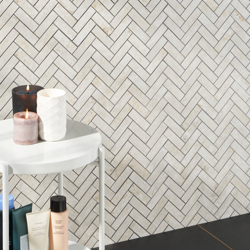 Bond Tile Mantis 10.03 in. x 10.62 in. Herringbone Matte Porcelain ...