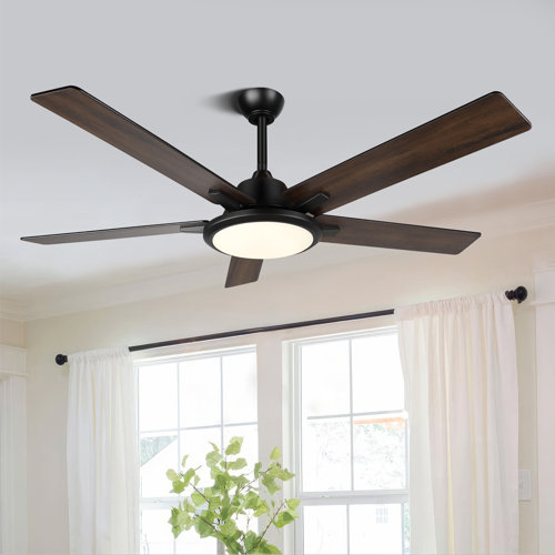 Indoor Large Room Ceiling Fans With Lights You'll Love | Wayfair