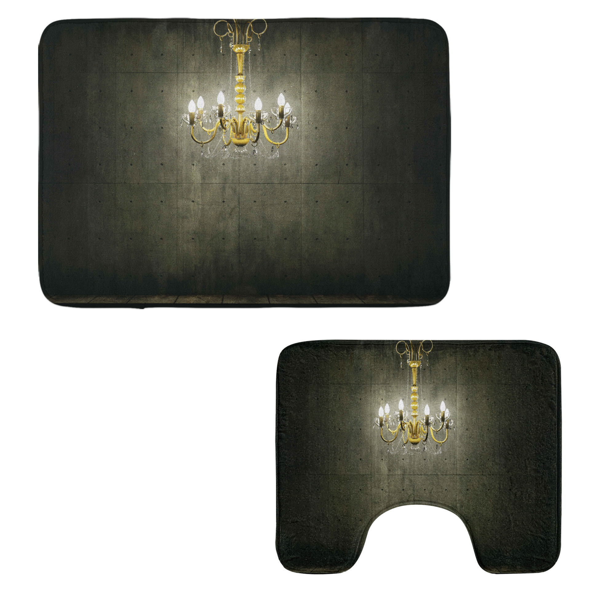 East Urban Home Vintage Bathroom Rug Set 2 Pieces Rectangle & Contour ...