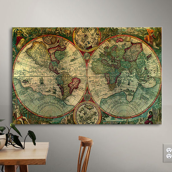 World Menagerie Treasure Map by Sam Dunn - Graphic Art Print on Canvas ...