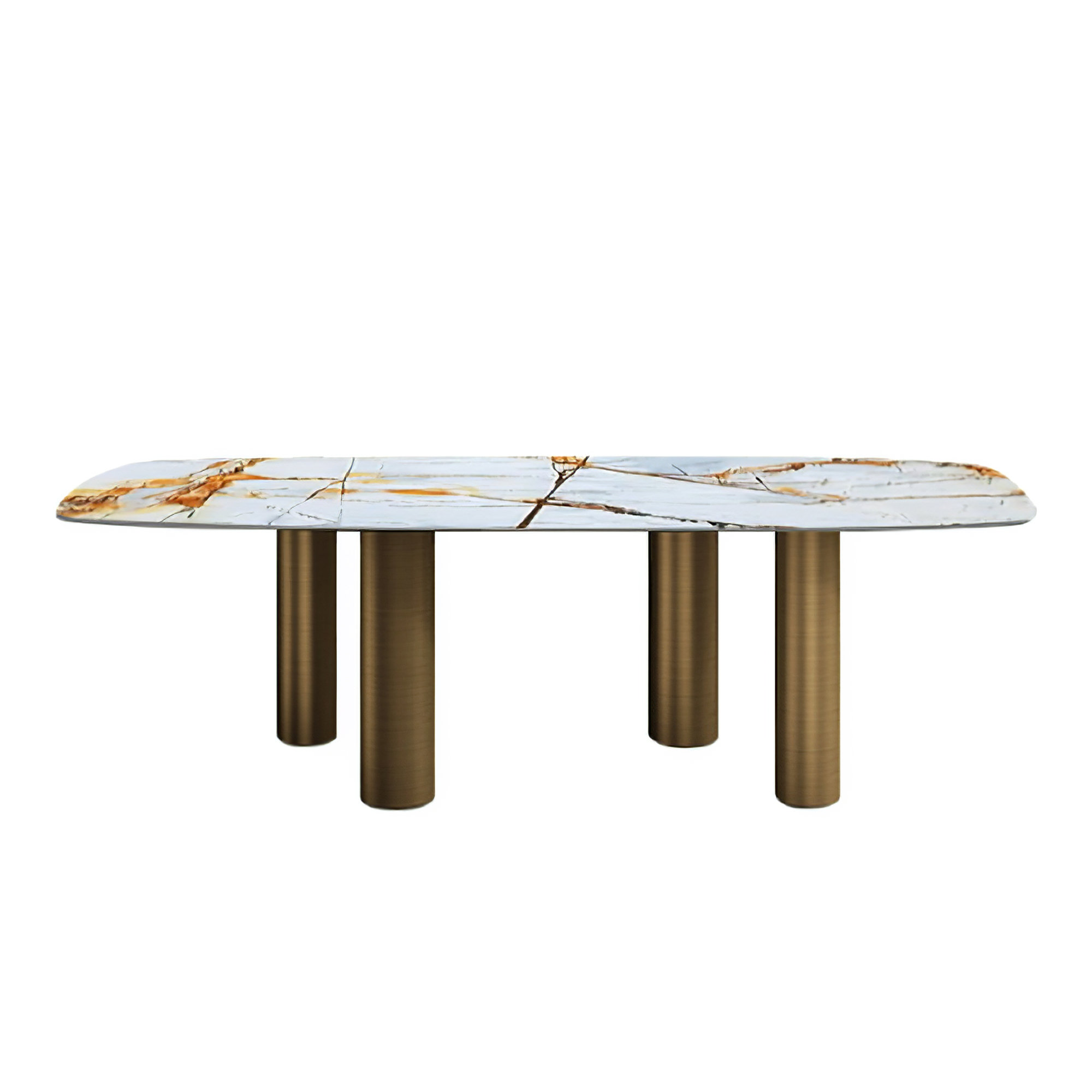 Everly Quinn Orobanche 62.9'' Marble Sintered Stone Dining Table with ...