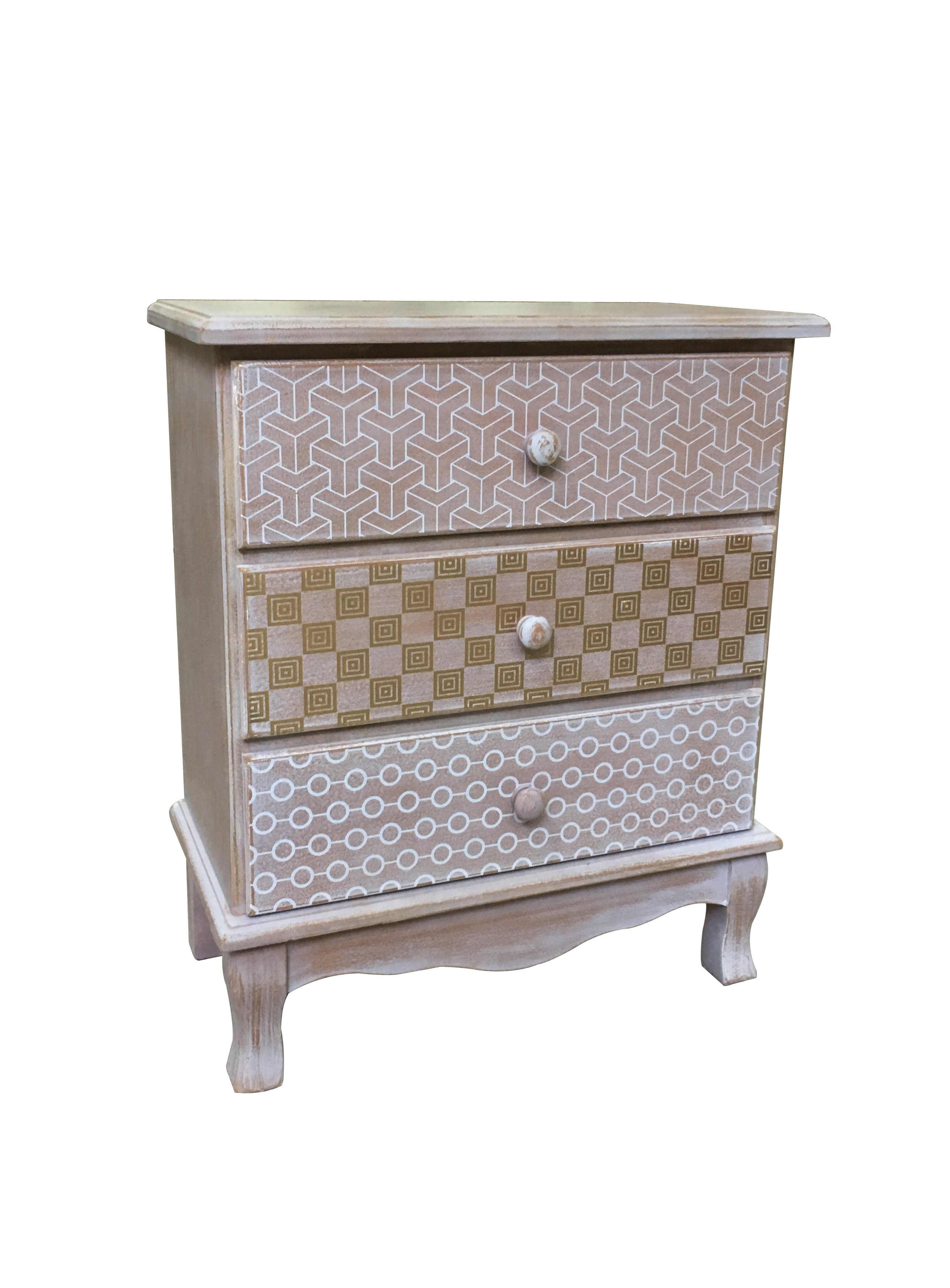 Bungalow Rose Wooden 3 Drawer Accent Chest | Wayfair