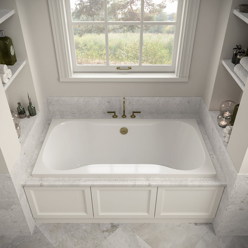 StreamlineBath 60'' x 32'' Drop-In Soaking Acrylic Bathtub | Wayfair