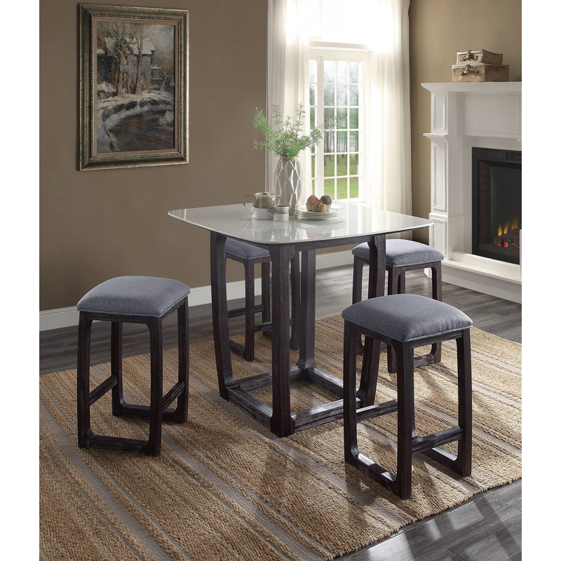 One Allium Way® Shuster Square Counter Height Table in Weathered ...
