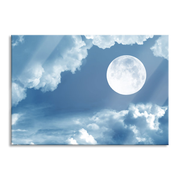 Brayden Studio Full Moon - No Frame Print on Glass | Wayfair.co.uk