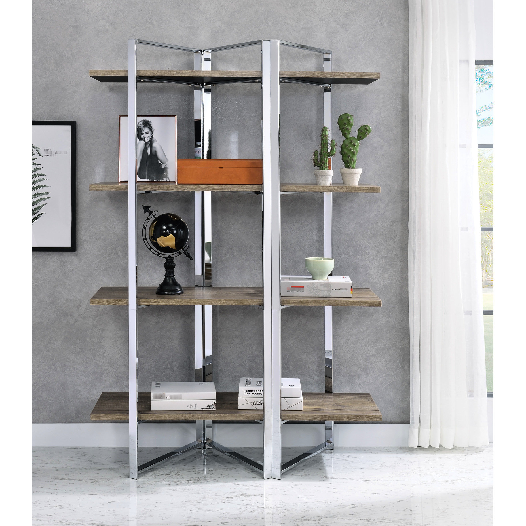 SnugglySolace 4-Shelf Natural And Bookshelf - Maximize Your Storage ...