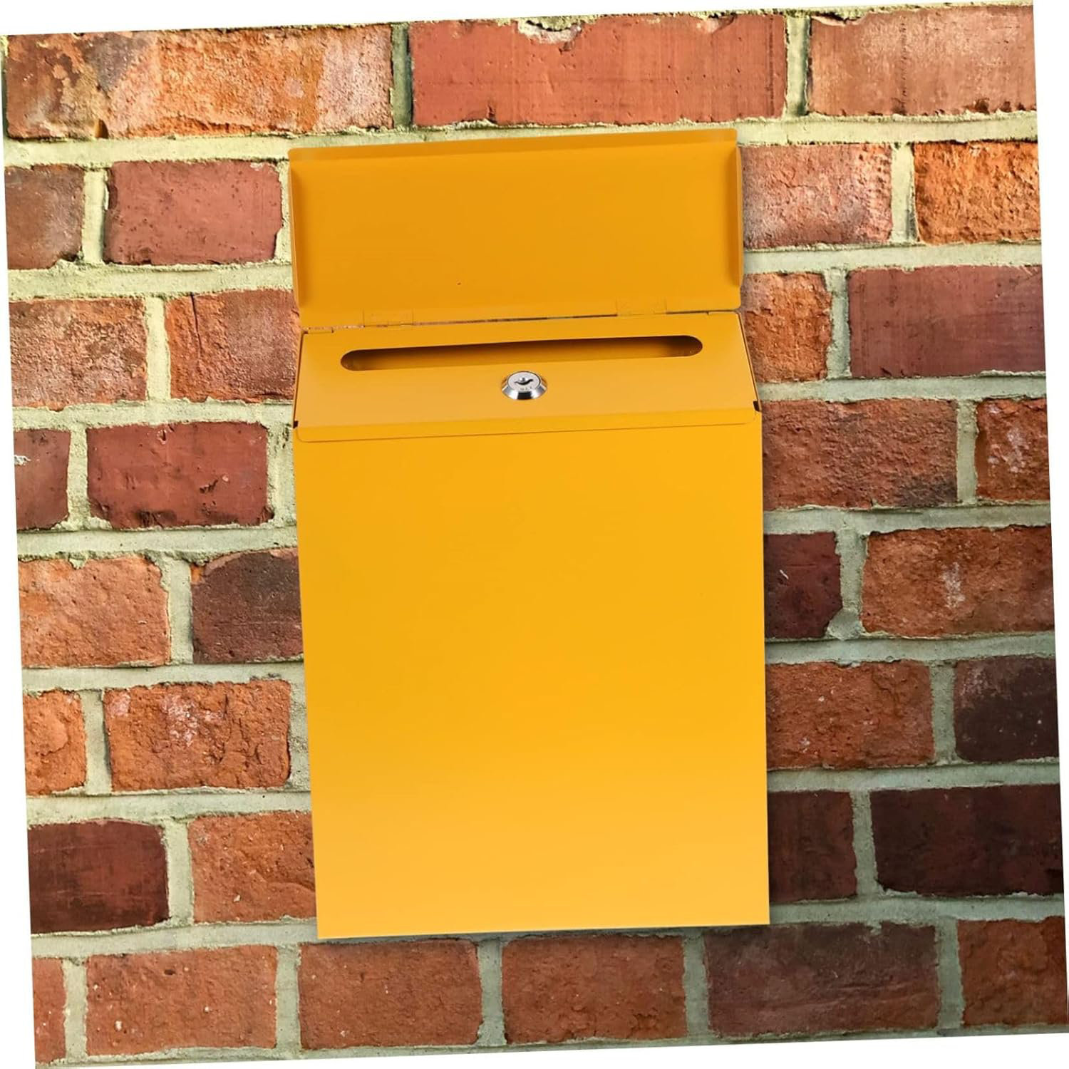 Blue Elephant Mailbox With Key Lock, Metal Wall Mount Drop Lock Box ...