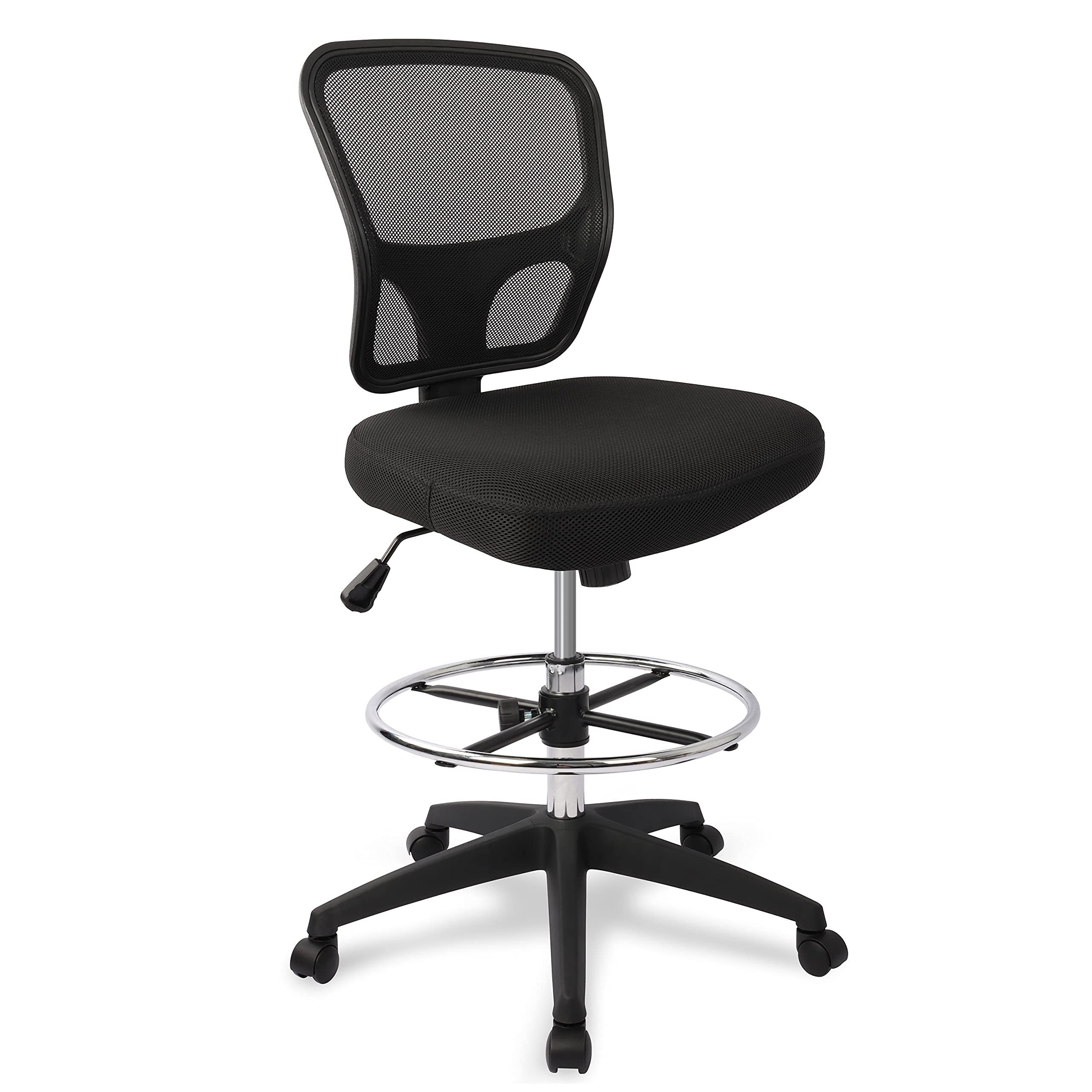 Hylone Ergonomic Mesh Swivel Drafting Chair with Adjustable Footring ...