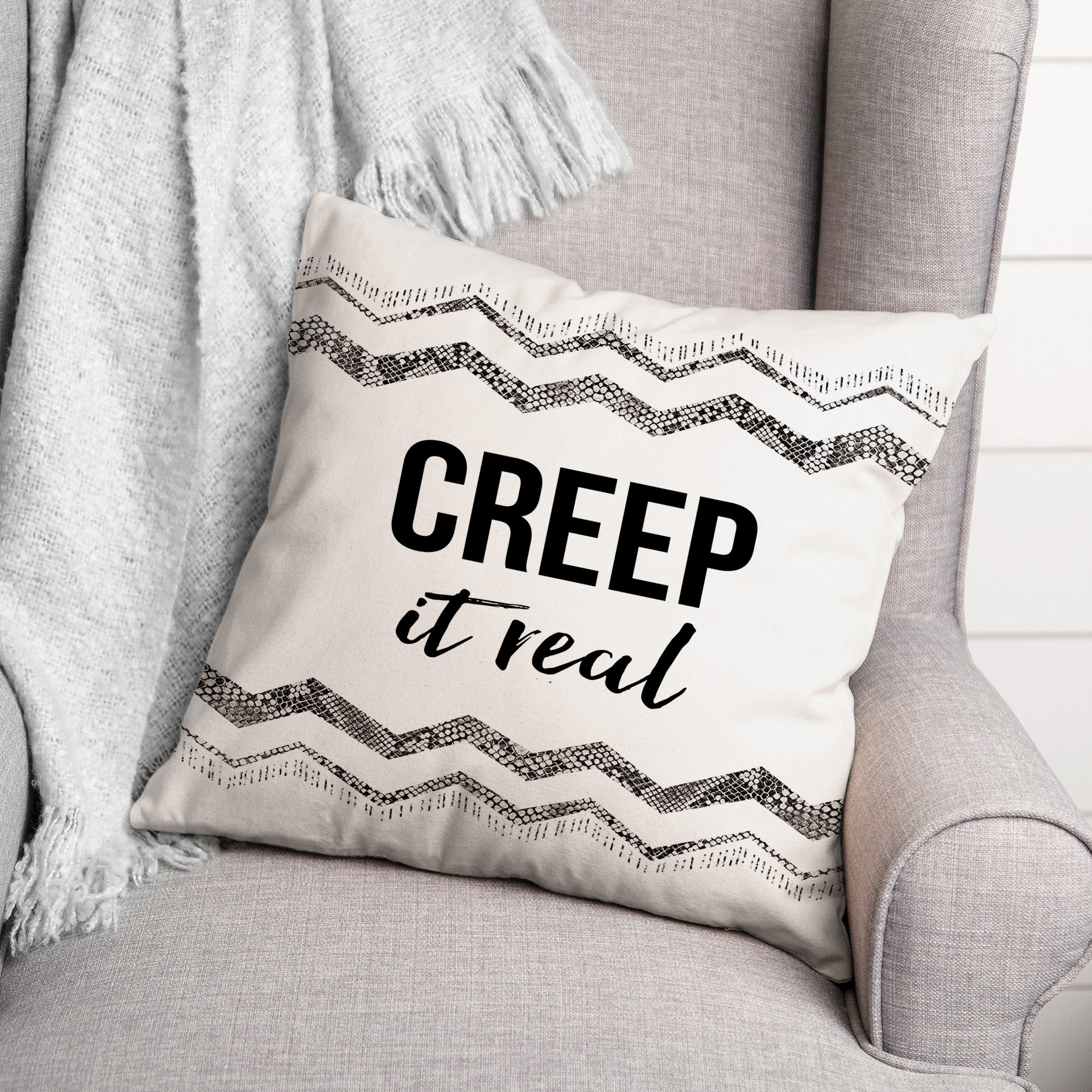 Designs Direct Creative Group Creep It Real Square Pillow Cover ...