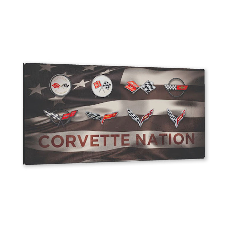 Second Story Collection Corvette Nation On Metal Print | Wayfair