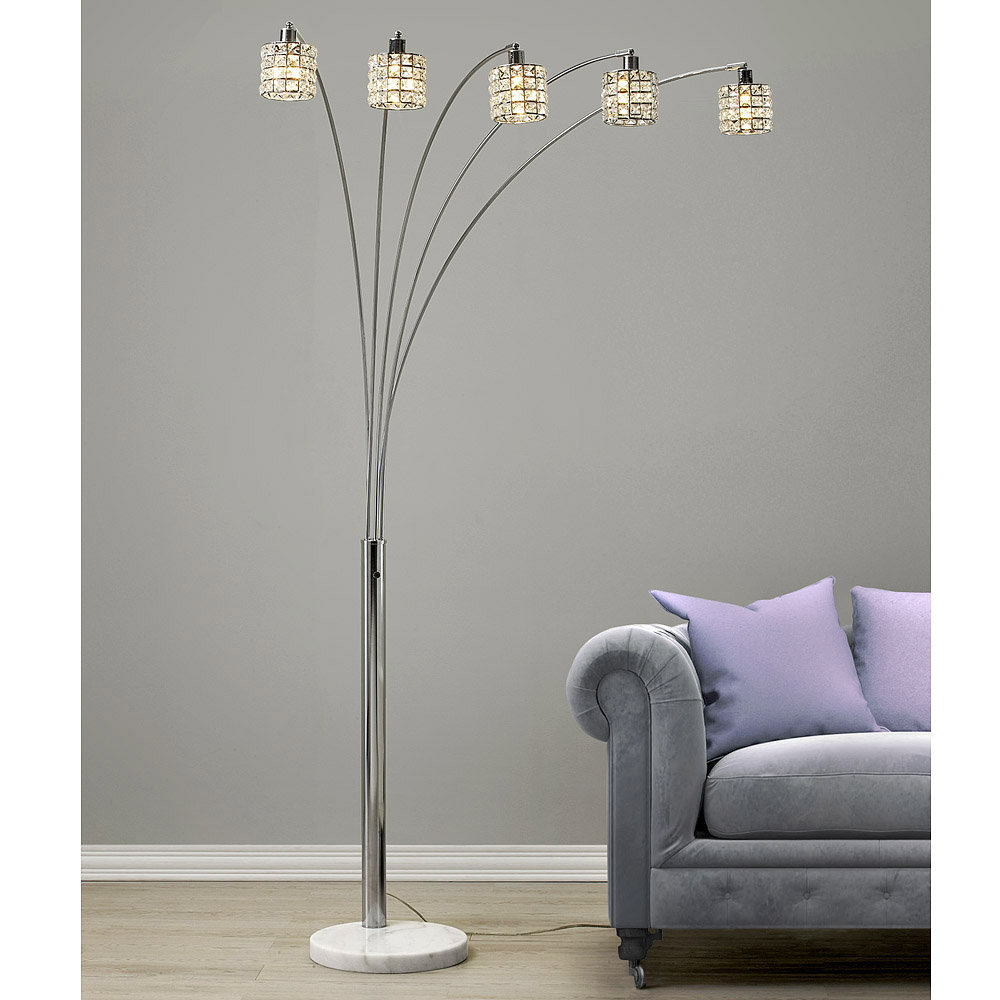 Rosdorf Park Nahua 83'' Chrome Tree Floor Lamp | Wayfair