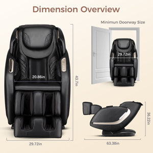 Inbox Zero Full Body Massage Chairs Zero Gravity Heating Recliner With ...