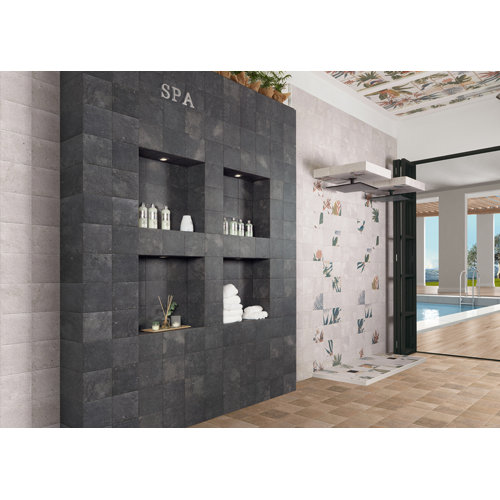 The Bella Collection Tulum 8" x 8" Concrete Look Wall & Floor Tile ...