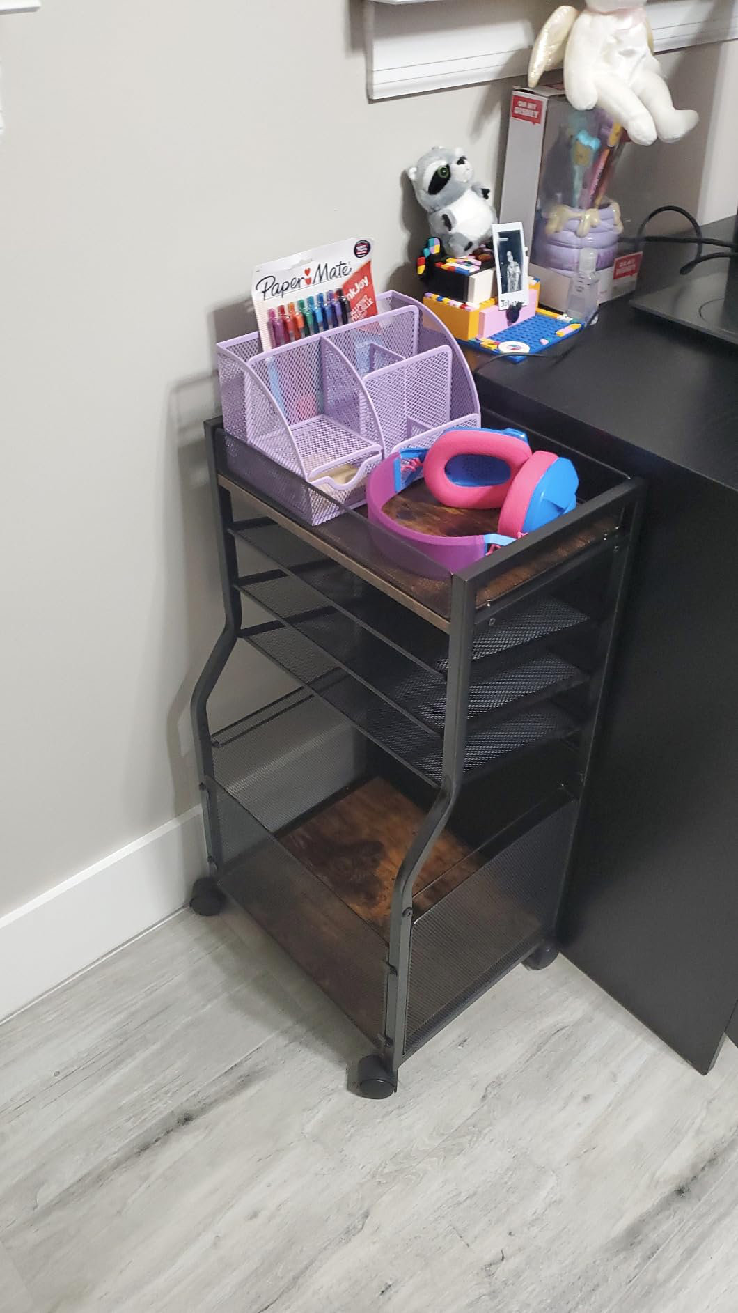 MODVAT 5-Tier Rolling File Cart with Hanging File Folders,Mobile Desk ...