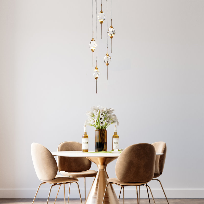 Everly Quinn Barbra 5 - Light Cluster LED Pendant | Wayfair