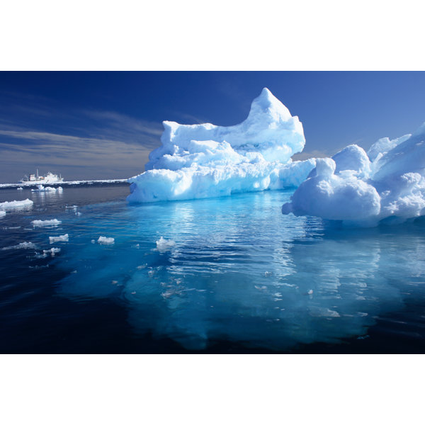 Ebern Designs Iceberg And Ship - Wrapped Canvas Photograph | Wayfair.co.uk