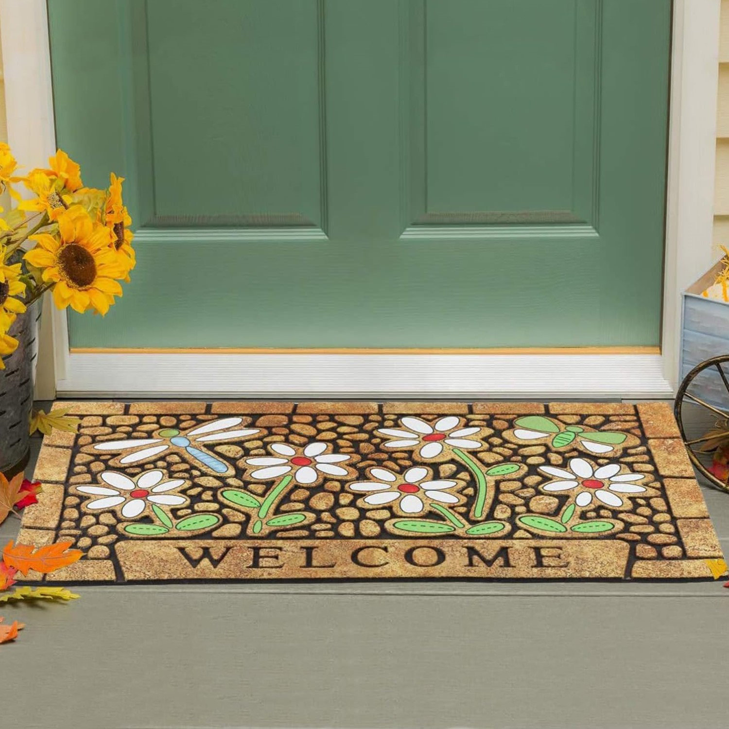 Red Barrel Studio® Welcome Door Mat Heavy Duty Non Slip Rubber Back Low ...