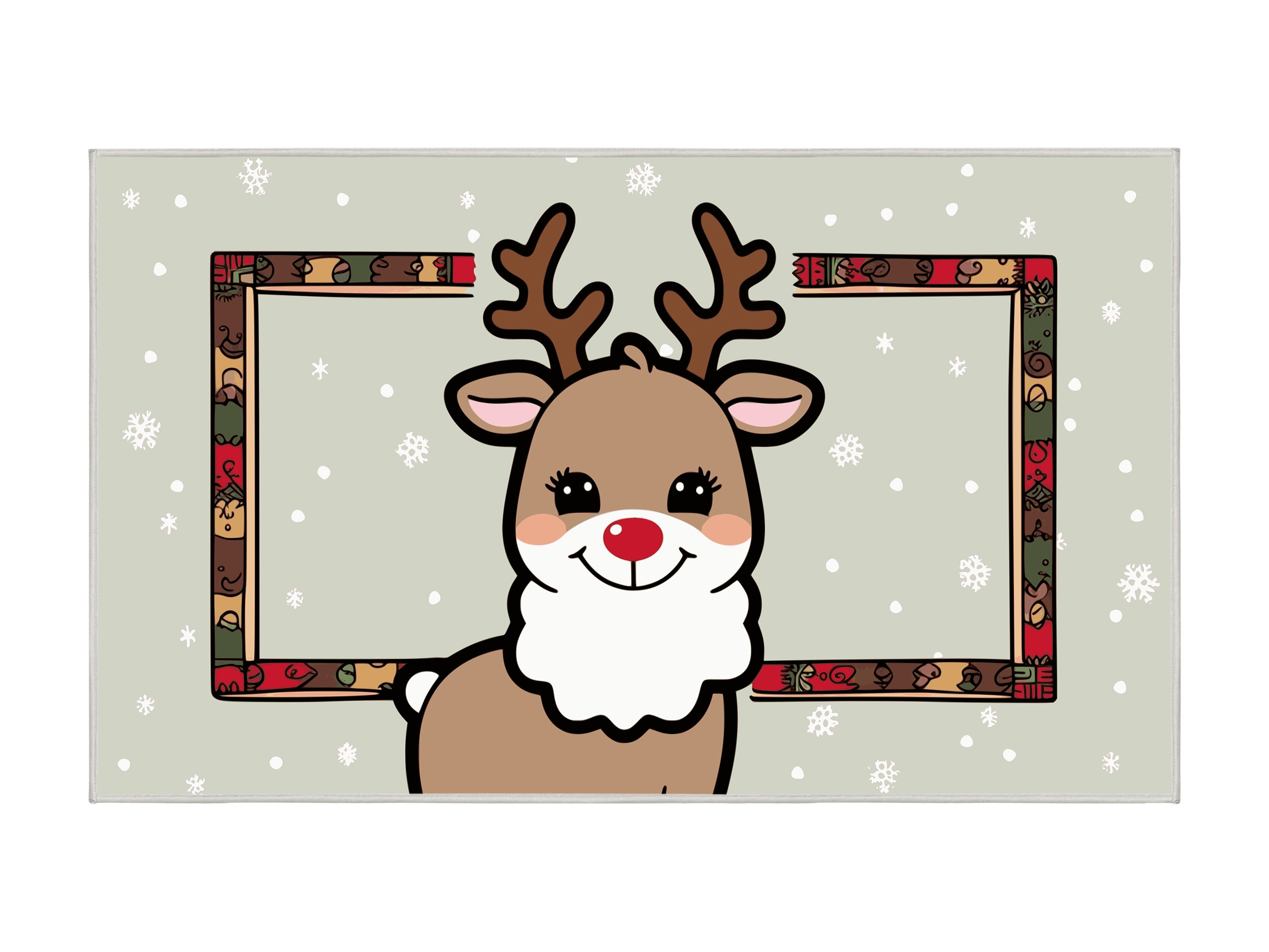 The Holiday Aisle® Washable Christmas Winter Holiday Rug | Wayfair